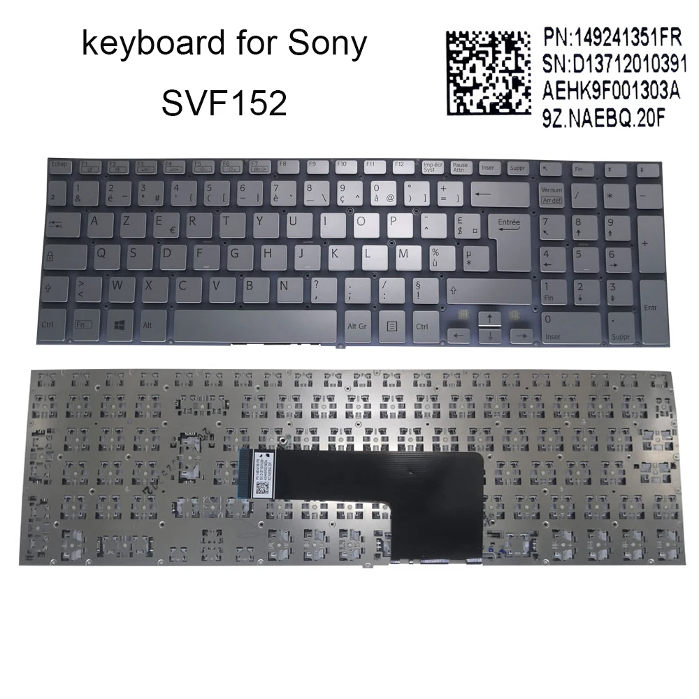 Teclado de ordenador francés azerty para Sony VAIO, SVF152, SVF153, SVF15, Notebook, PC, parte ...