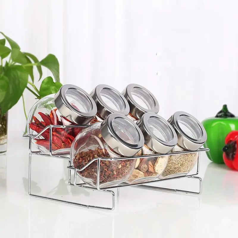 Kitchen supplies glass seasoning bottle combination household sealed ...