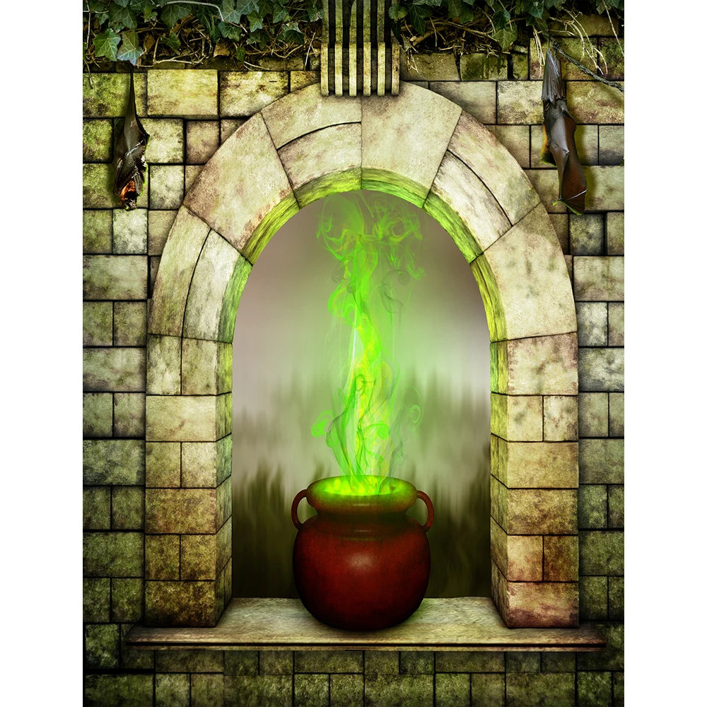 Halloween Photography Backdrop Magic Potions Wizard Scene Children ...
