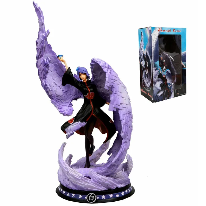 39cm Anime Naruto Shippuden Akatsuki Hidan Konan Action Figure Statue ...