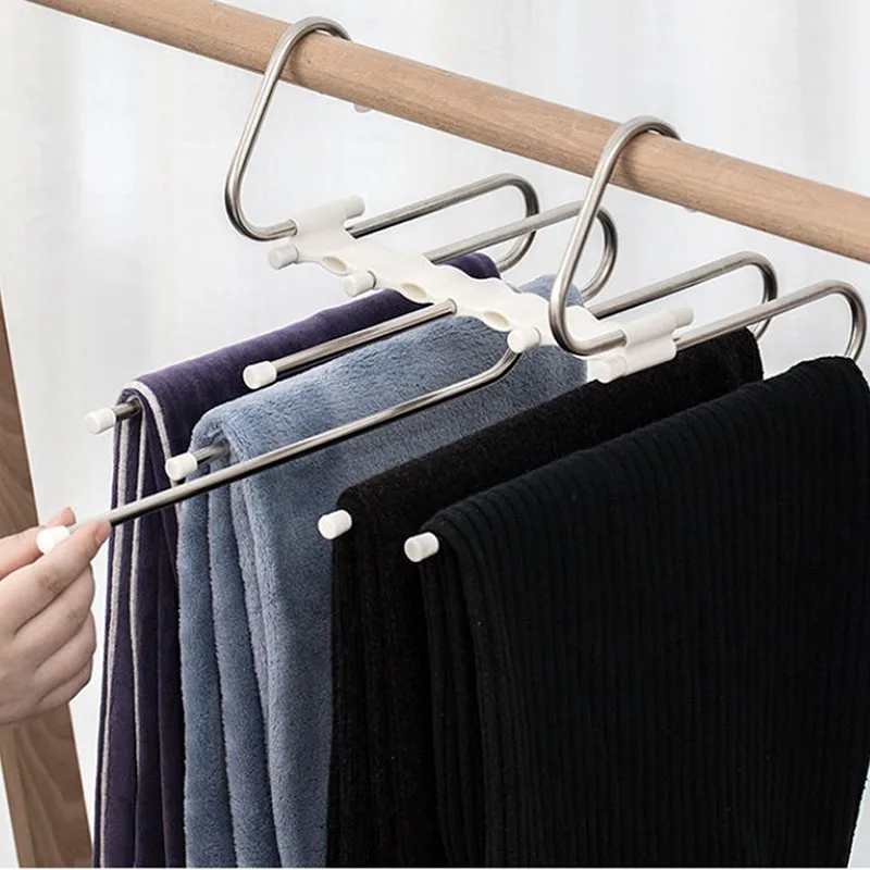 CINTRE,Black--Cintre pour pantalons 5 en 1, multifonctionnel, Portable ...