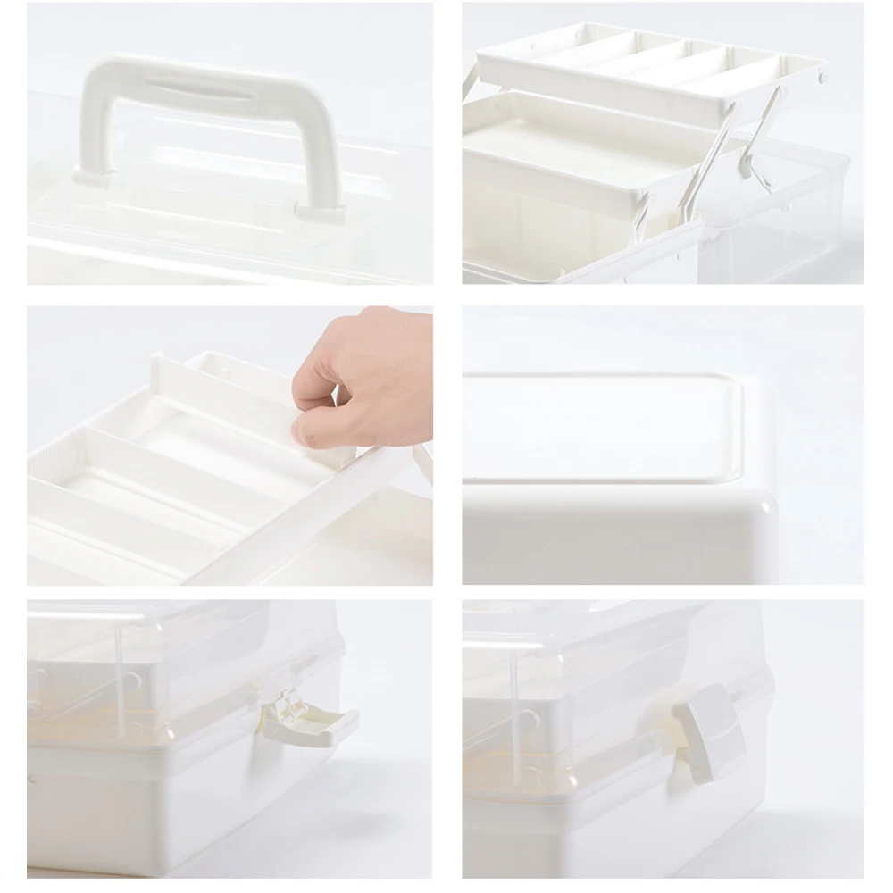 Plastic Storage Box Medical Box Organizer 3 Layers Multi-Functional ...