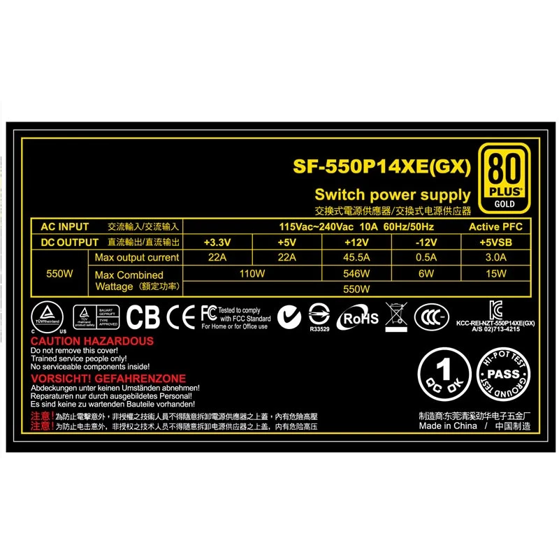 Original PSU For Super Flower Brand Golden Butterfly GX550W 1060 1070 ...