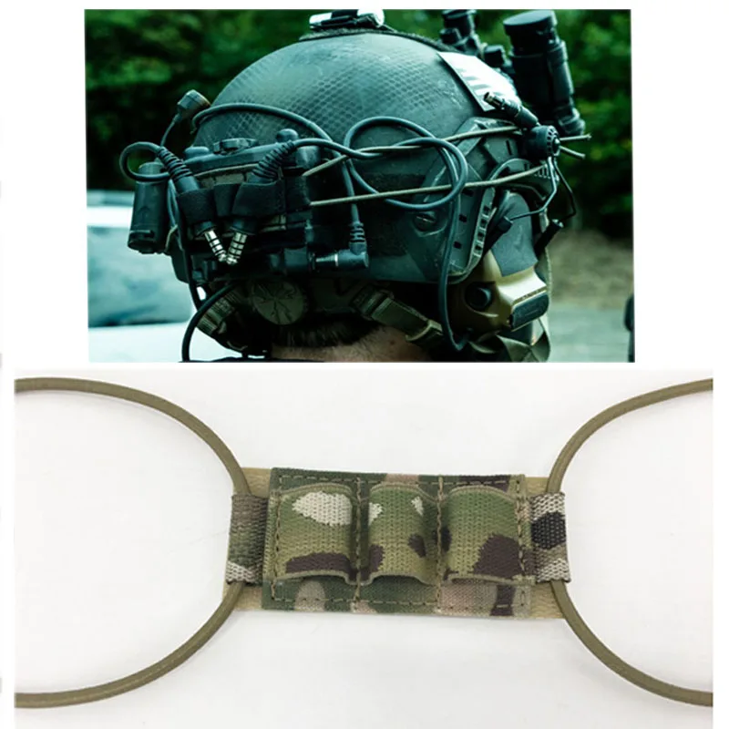 Outdoor-Sports-Tactical-Helmet-NVG-Lanyard-Elastic-Storage-Board-Night ...
