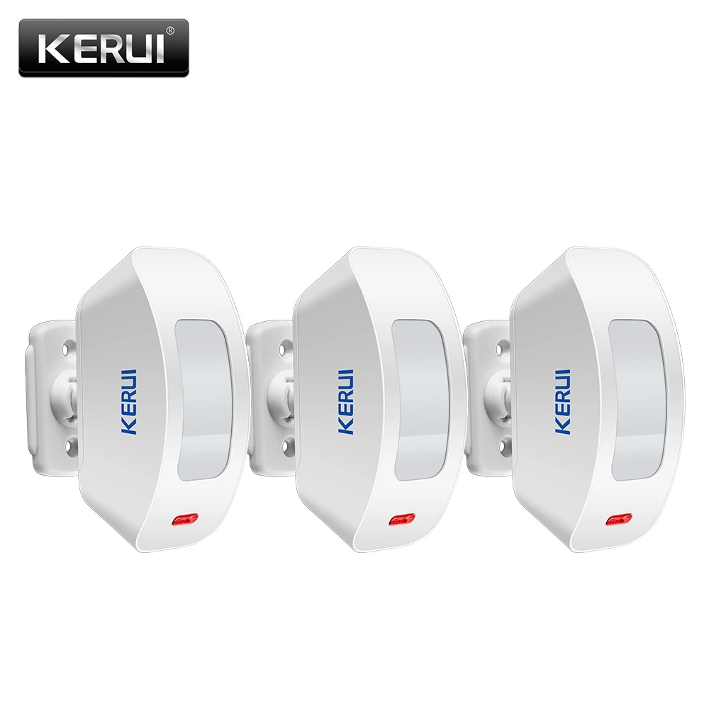 Kerui Wireless Curtain Pir Sensor Detector Wireless 433mhz For Gsm Pstn ...