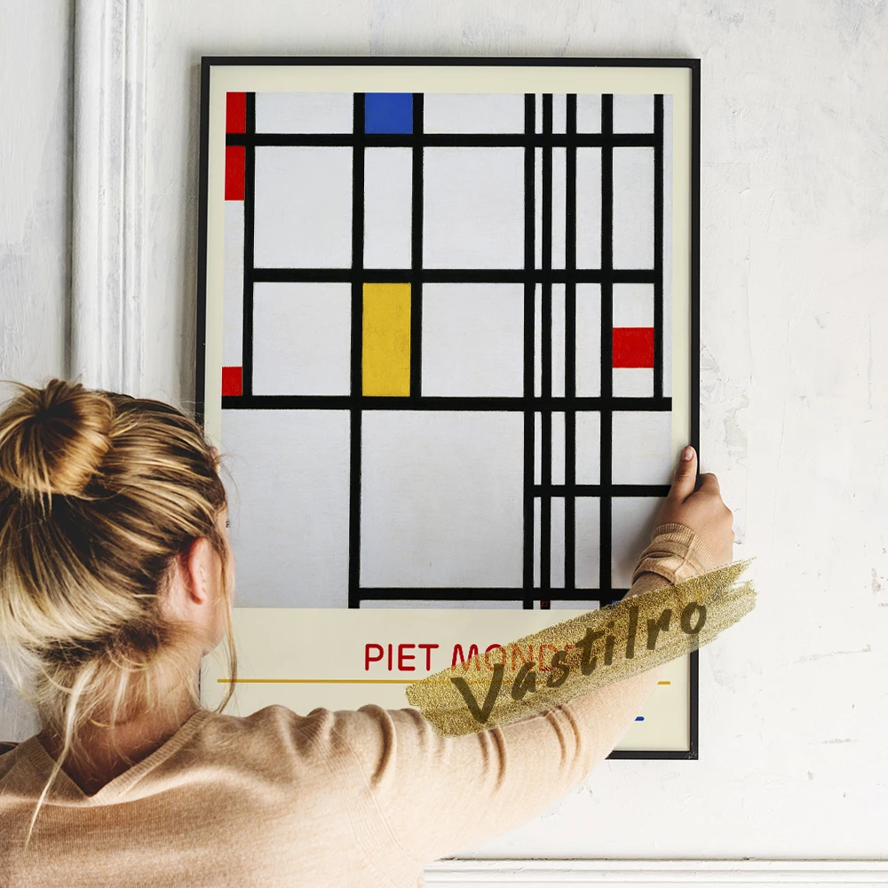 Piet Mondrian Composition With Red Blue Black Yellow And Gray