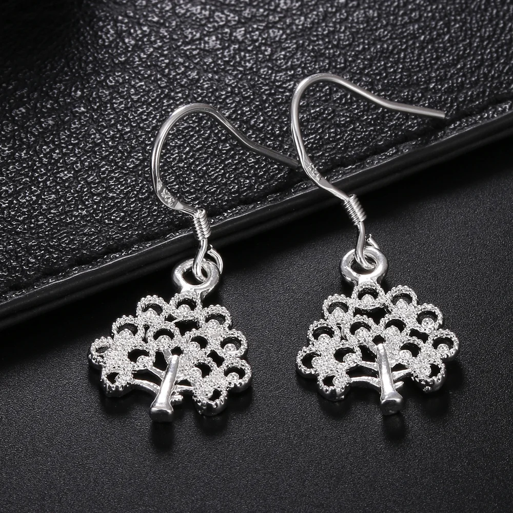 Special offer 925 Stamp Silver color charm tree pendant necklace ...