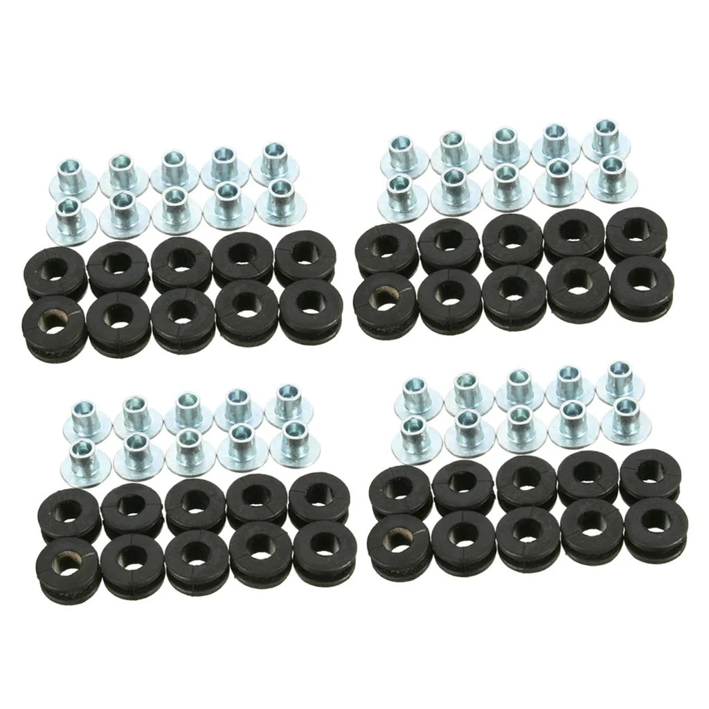 40pcs Motorcycle Rubber Grommets Bolts Kit For Honda For Yamaha For ...