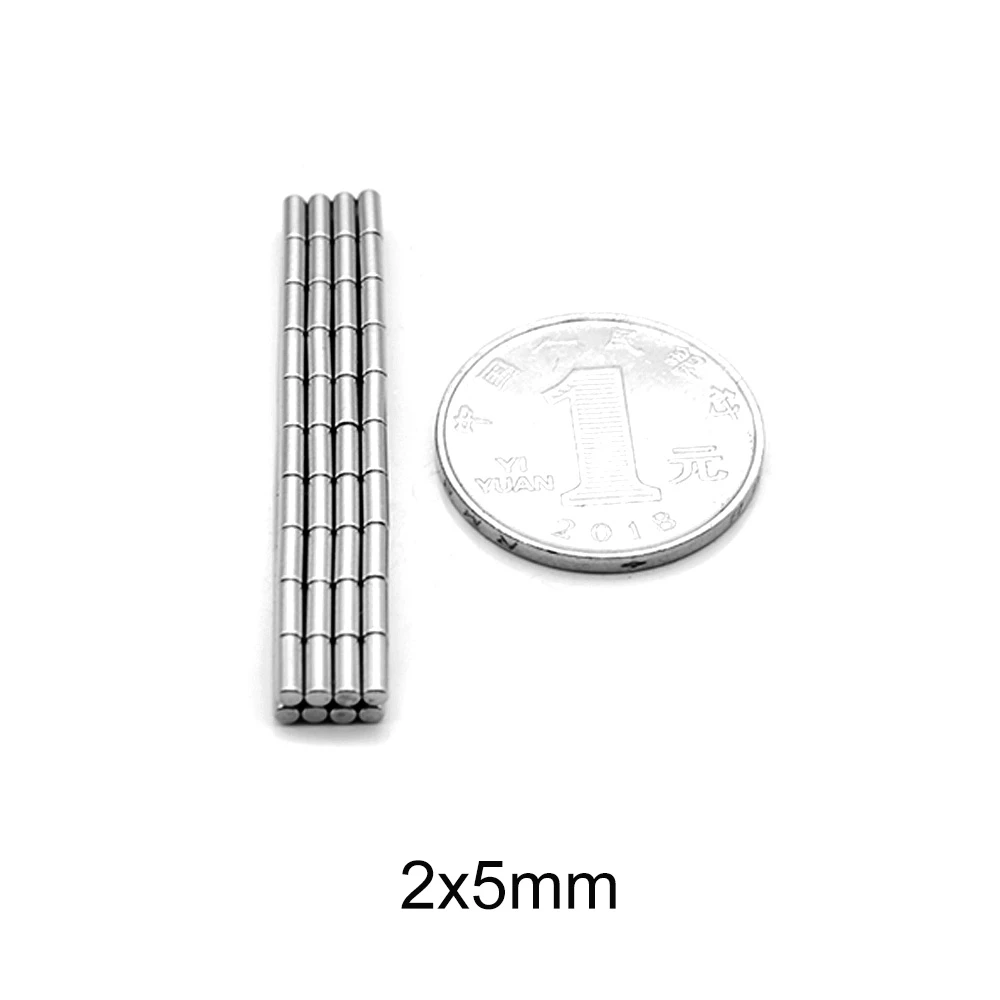 100~2000pcs 2x5 Mm Powerful Magnets Disc 2mm X 5mm Permanent Small ...