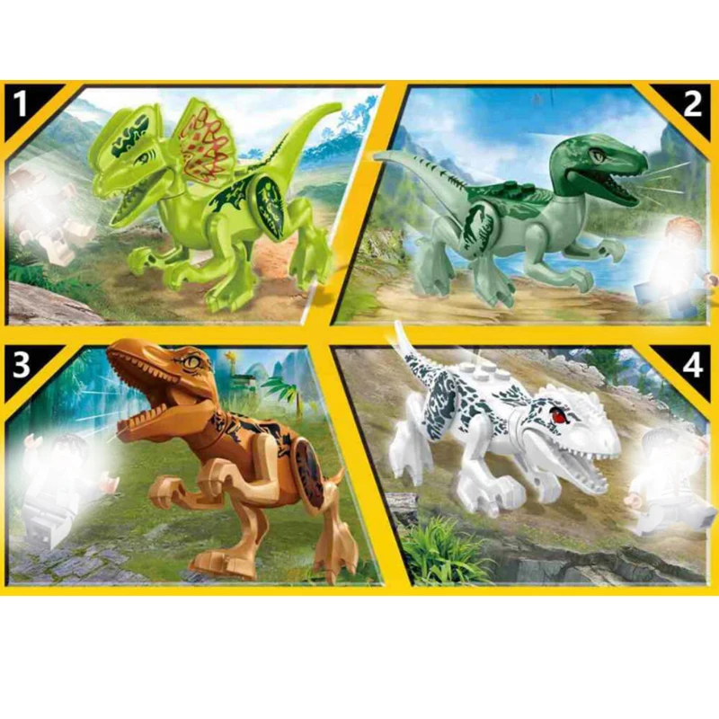 Brutal Raptor Building Jurassic Blocks World 2 MINI Dinosaur Figures ...