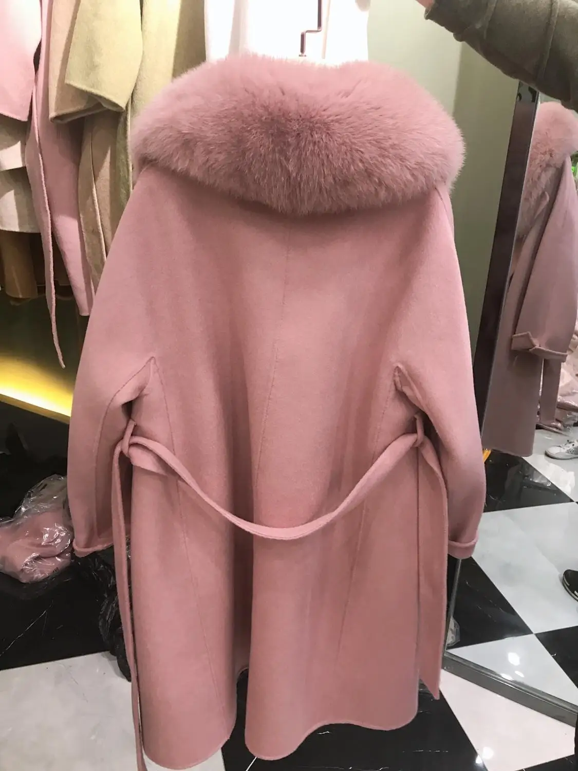 Зимняя Толстая куртка с поясом женская уличная одежда пальто с натуральным мехом женский