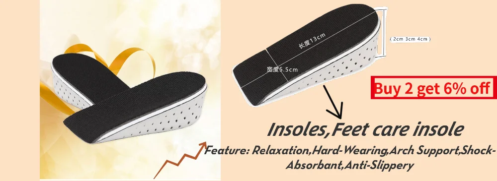 Men Women Insole Soft Rubber Gel Heel Pain Heel Spur Cup Increased ...