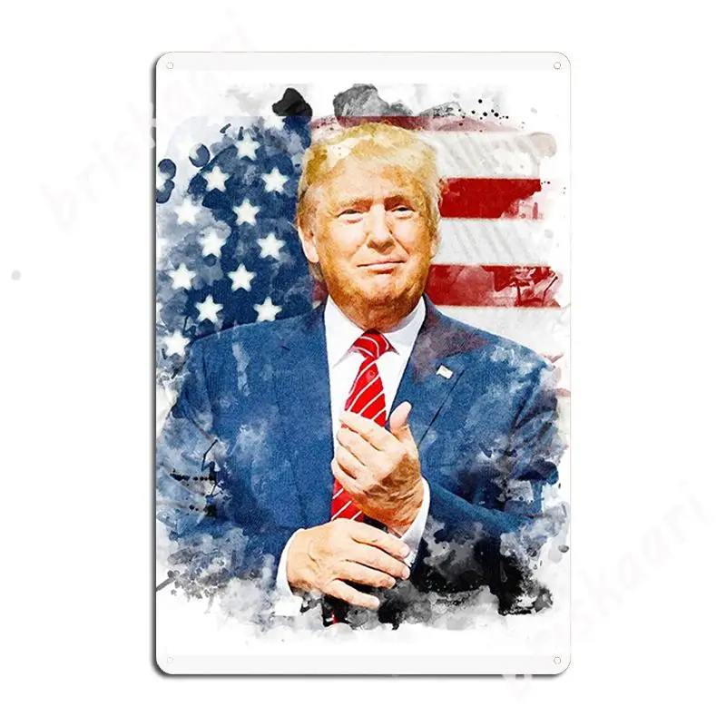 Donald-Trump-Watercolour-Metal-Signs-Wall-pub-pub-Garage-create-Plaques ...
