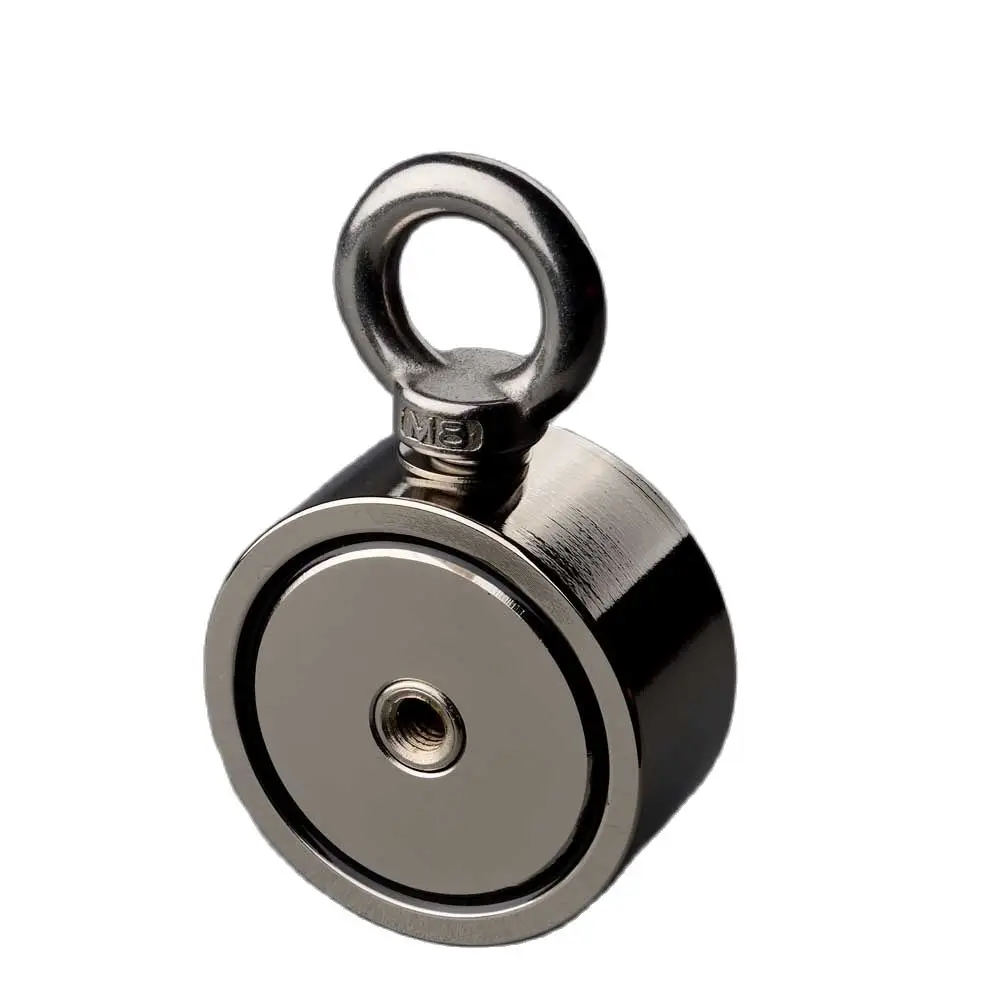 80-340KG Double Side Strong Neodymium N52 Magnets Search Magnet Hook ...