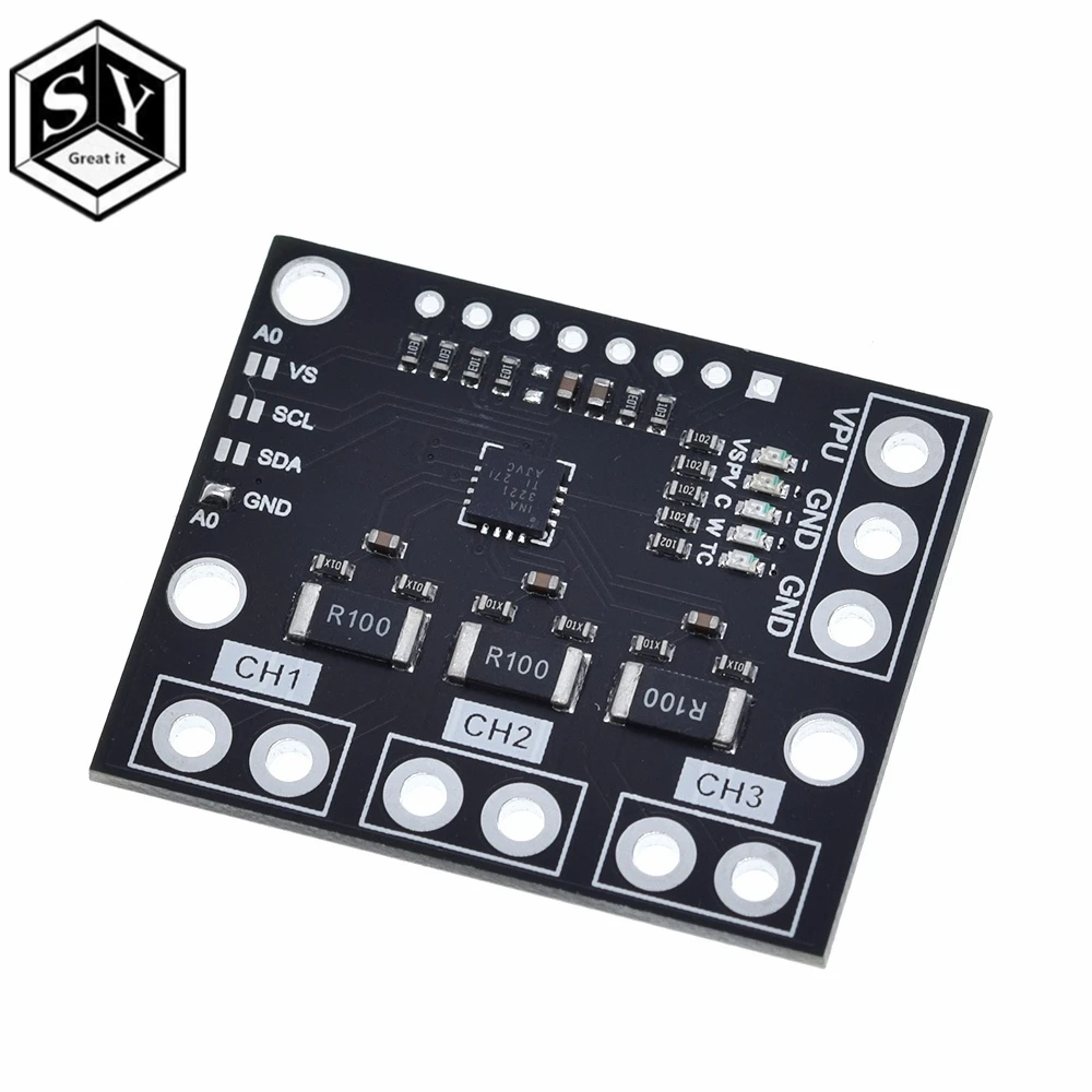 Generic Ina3221 Triple-channel Module High-side Measurement Shunt And ...