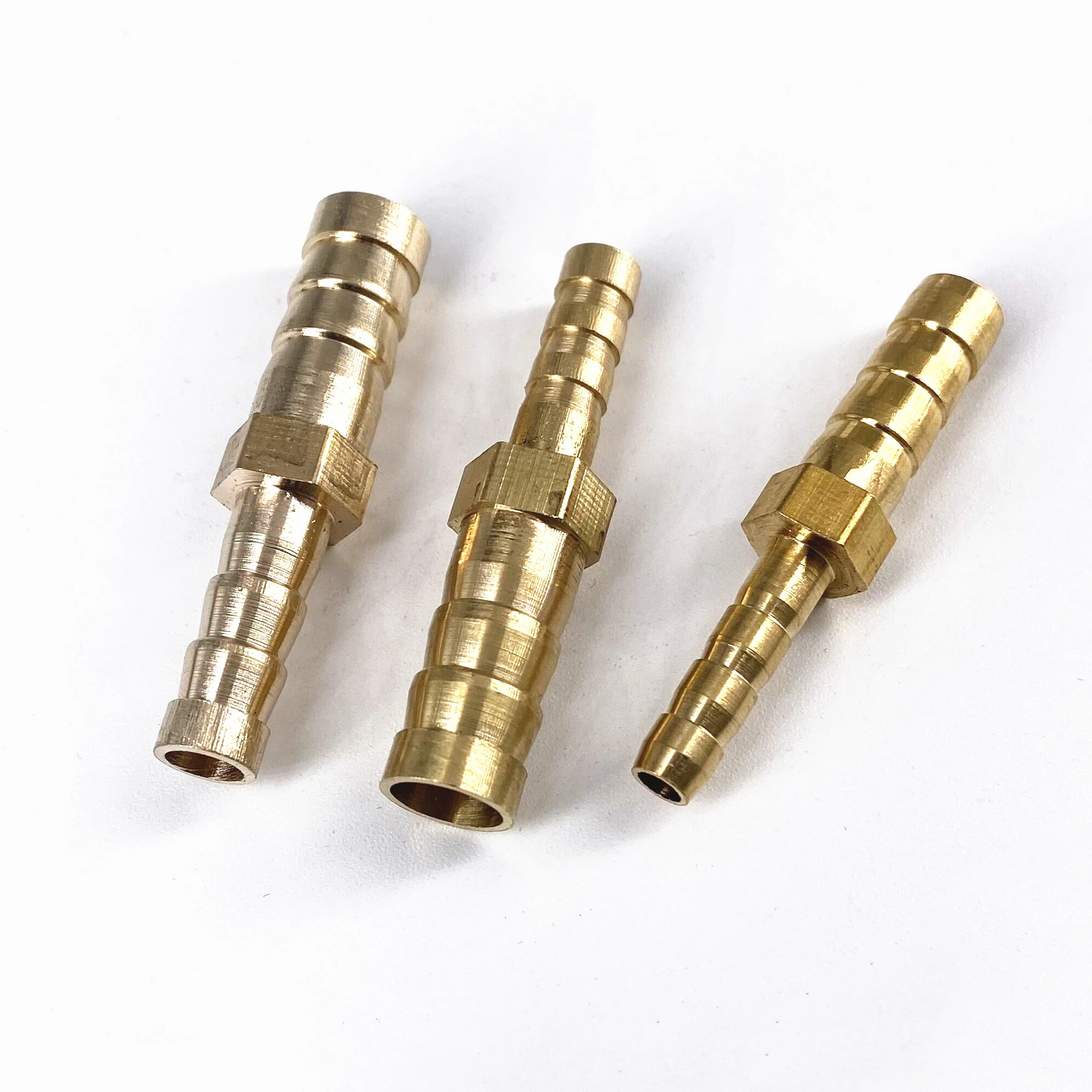 Brass Barbed Pipe Fitting 2 Way Straight Reducer Coupler Connector 4/5 ...