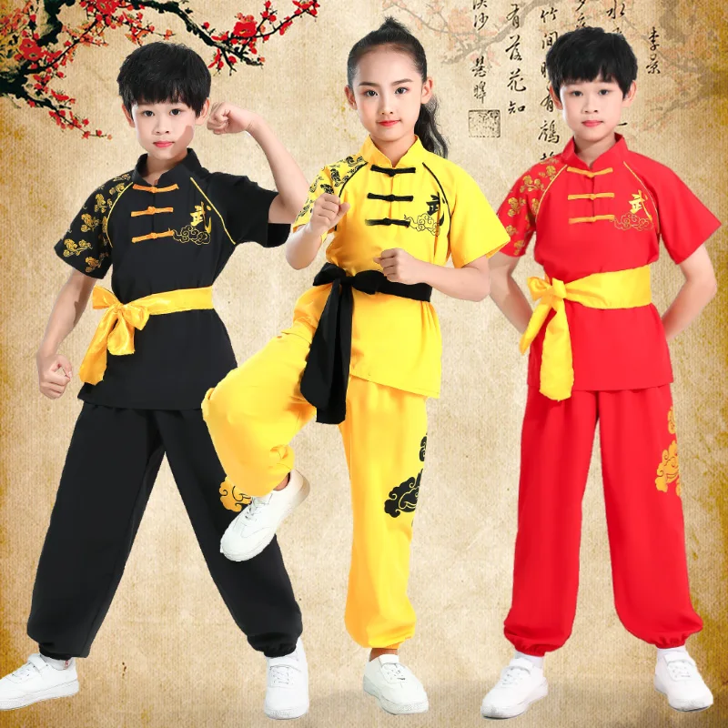 Boy-Girl-Chinese-Traditional-Wushu-Kung-Fu-Clothing-Set-Kids-Stage ...
