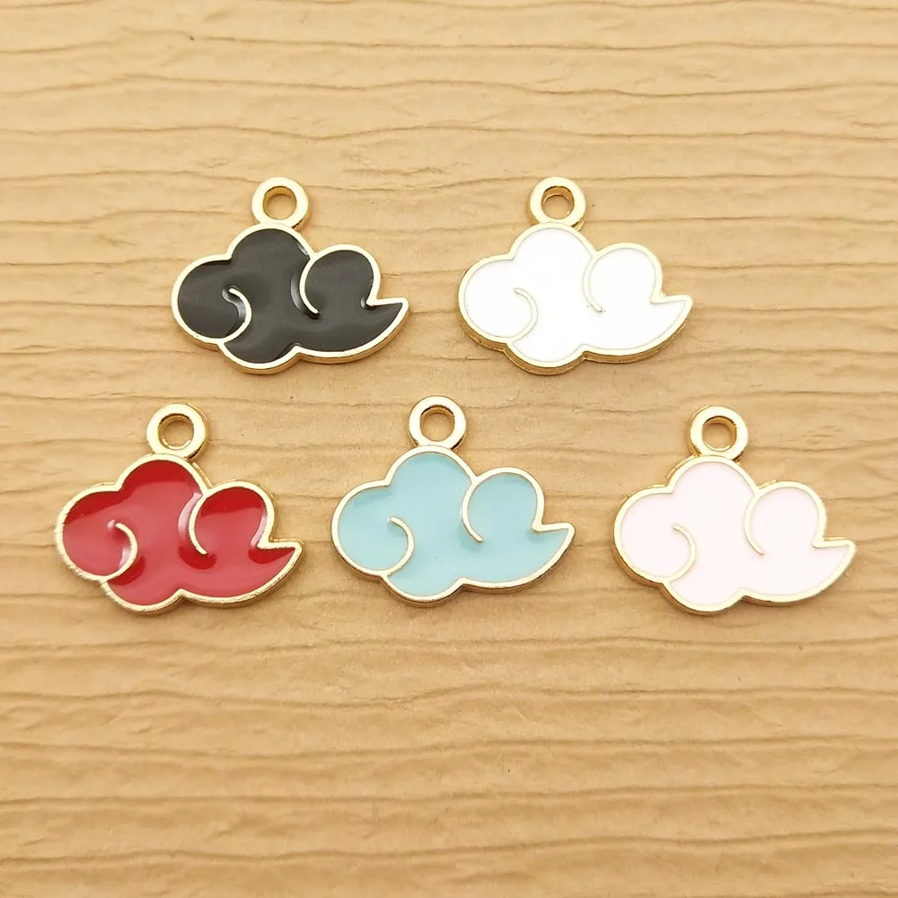 10pcs 15x19mm Enamel Cloud Charm For Jewelry Making Fashion Earring ...