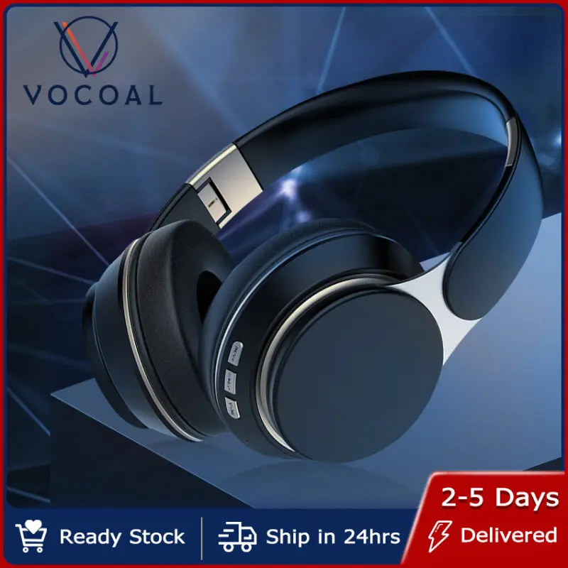 Vocoal Headphones Bluetooth Wireless Earphones With Mic Gaming Head ...