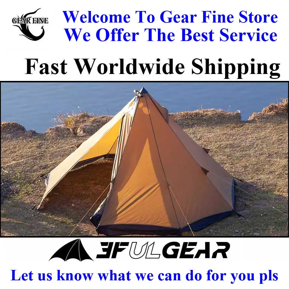 Bushcraft 3F UL Gear Ultralight Small Winter Camping Pyramid Teepee ...
