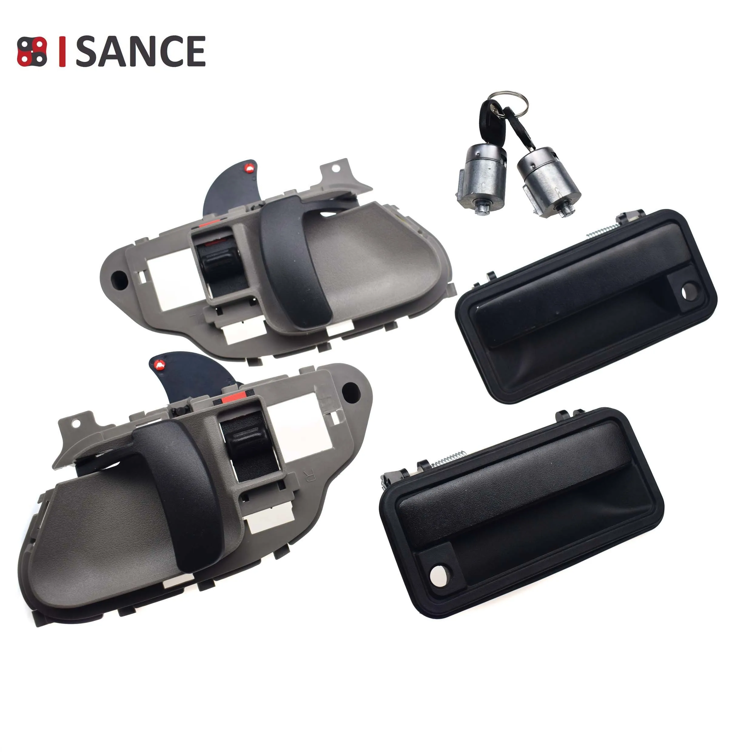 Outside Inside Door Handle LH RH & Lock Cylinder 15708043 15708044 For ...