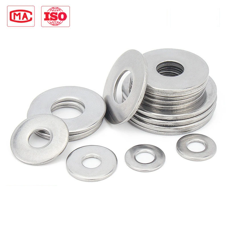 1/2/50/100p M2 M2.5 M3 M4 M5 M6 M8 M10 Din125 Gb97 304/a2-70 Stainless Steel Flat Machine Washer ...