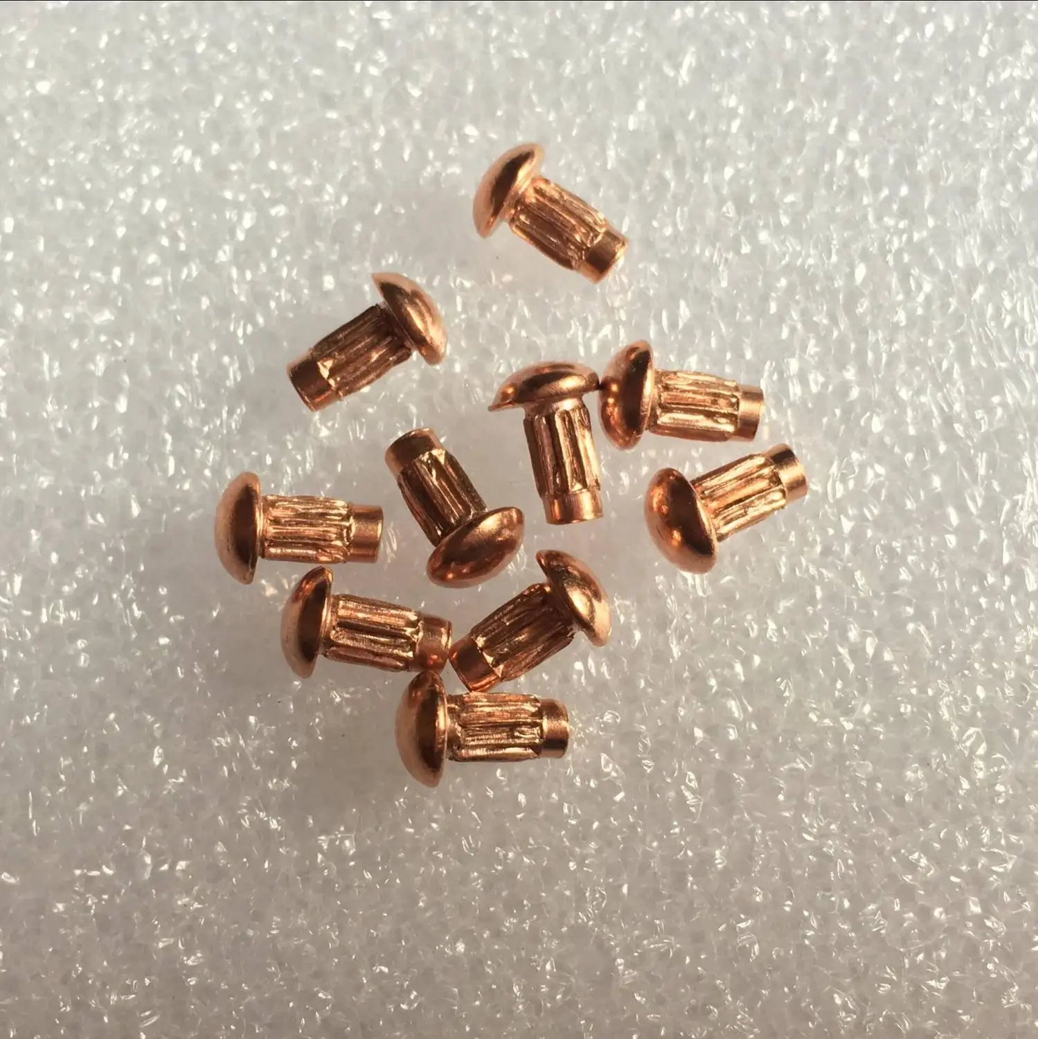 30pcs-M3-round-head-copper-rivets-pan-heade-solid-rivet-knurled-riveted ...