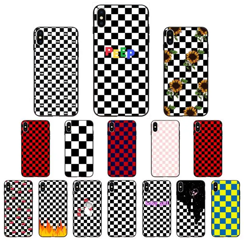 Yinuoda-checkerboard-checkered-chess-board-Bling-Cute-Phone-Case-for ...