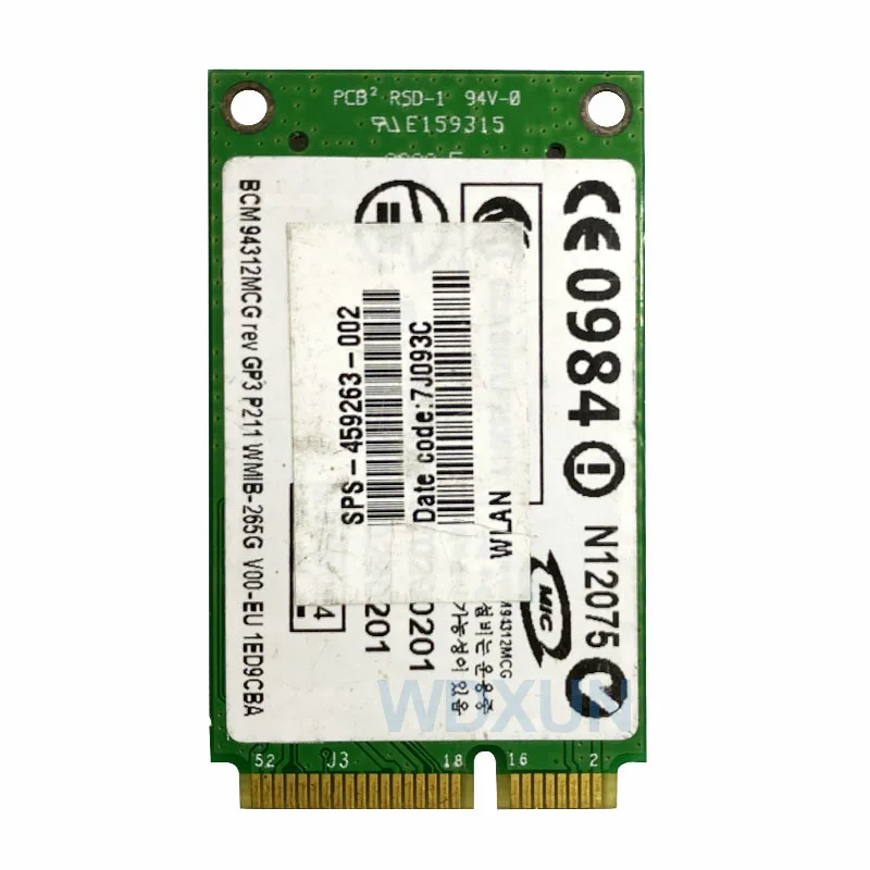 Cartes réseau,Carte WIFI sans fil MINI PCI-E BCM4312, pour HP dv4 dv5 ...