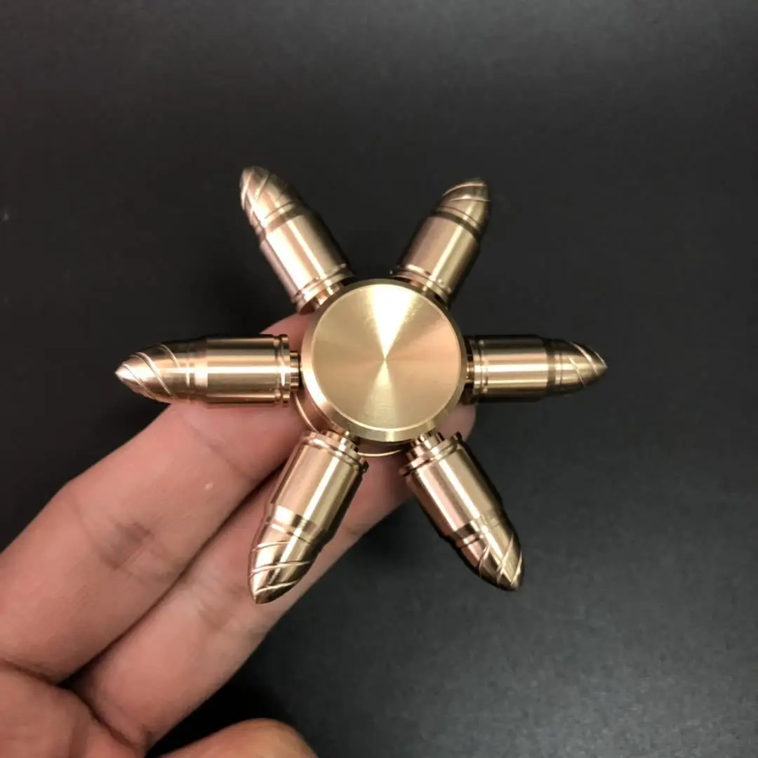 YUC Copper Metal Hand Spinner Fashion Bearing Spinner Brass Fidget ...