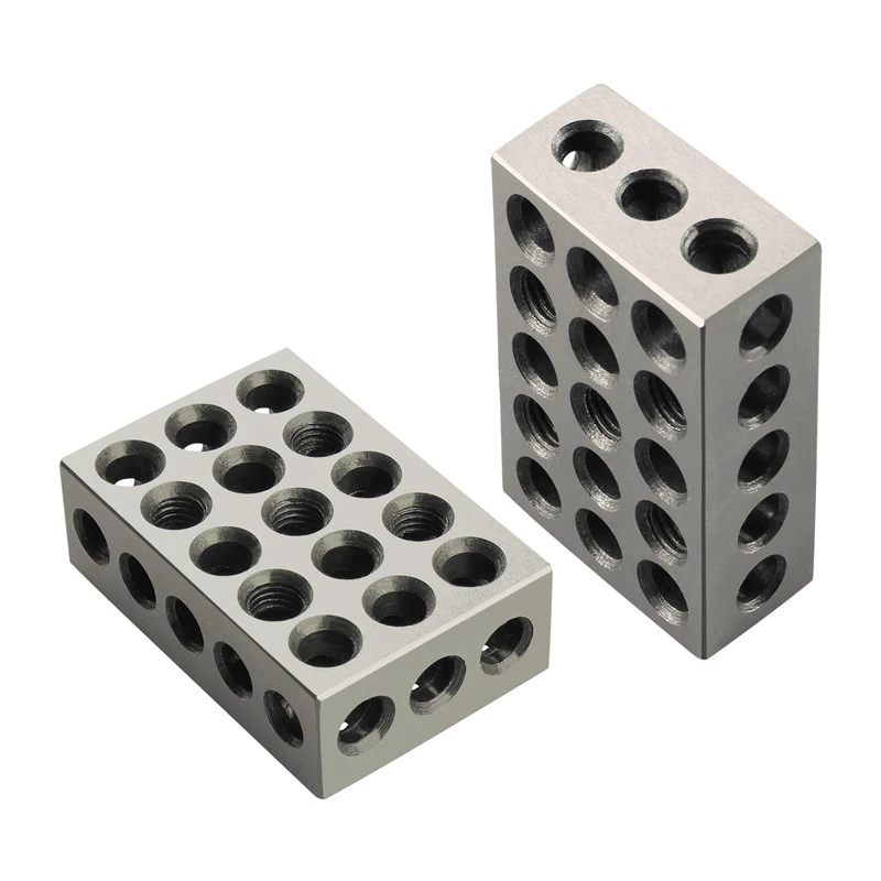 23 holes Precision 25 50 75mm Blocks 1pair(2pcs), parallel clamping ...