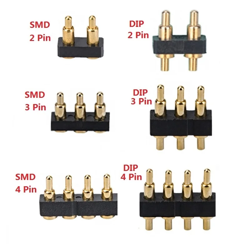 5Pcs-Pogo-Pin-Connector-2-3-4-Pole-Test-Probe-Gold-Plated-Copper-Power ...