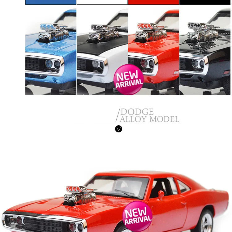 Generic Fast And Furious Model Cars 1/32 Dodge Charger Model Car ...