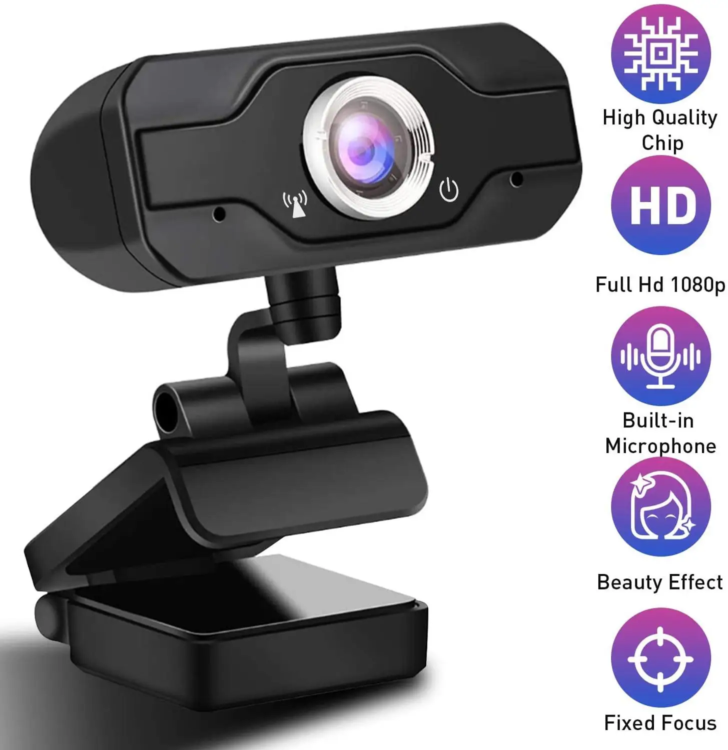 PC Webcam HD 1080P with Microphone, USB Computer Camera for PC Laptop ...