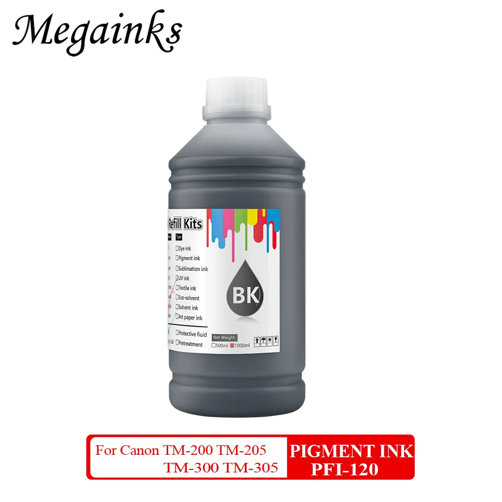 1000ML each bottle PFI120 PFI 120 pigment ink for Canon TM200 TM205 ...