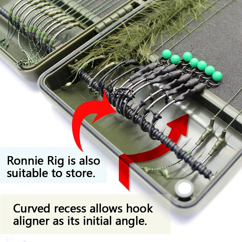 Carp Fishing Hook Link Rig Wallet Tackle Box Zig Chod Stiff Hair Rig ...