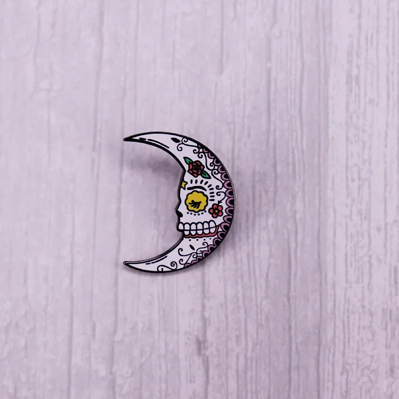 Sugar Skull Moon Tattoo