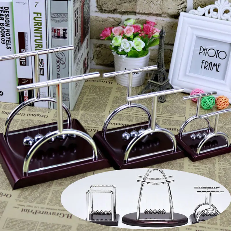 Newton's Cradle Desk Table Decor Metal Pendulum Ball Newton Ball ...