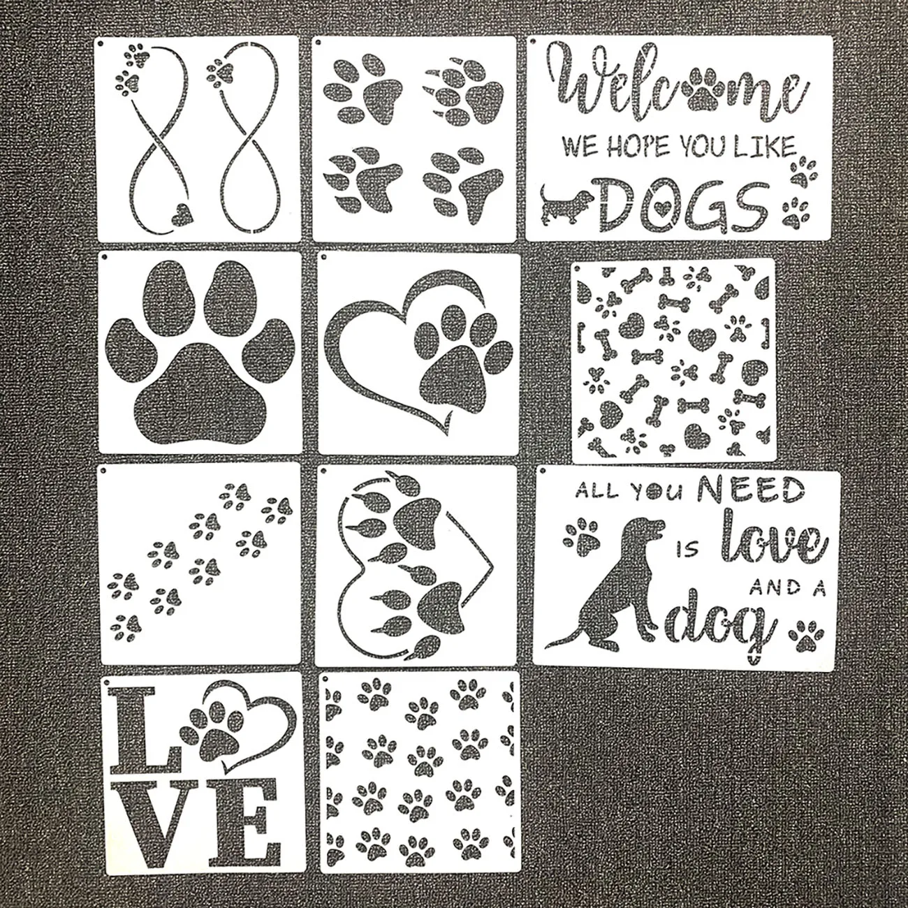 Dog Paw Print Stencil