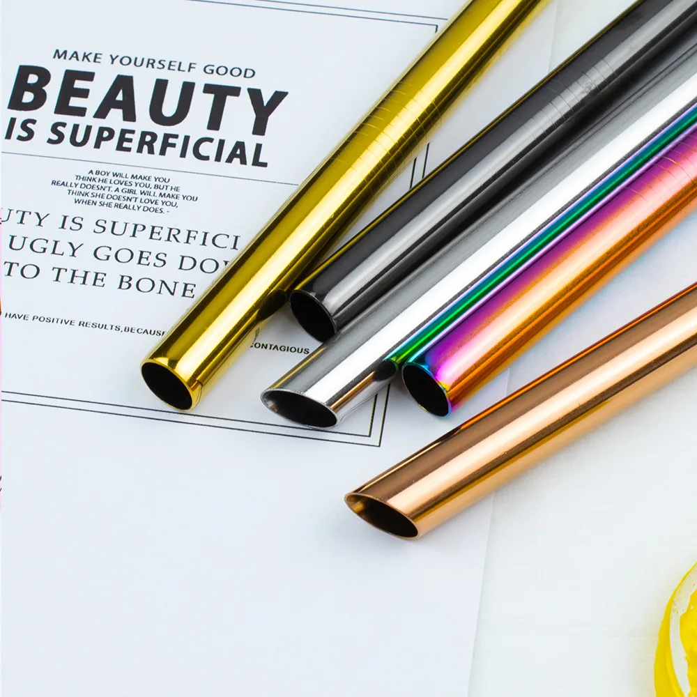 1pcs-12mm-Reusable-Metal-Drinking-Straw-304-Stainless-Steel-Straws-for ...