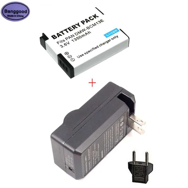 1350mAh DMW BCM13E DMW BCM13 Bateria Da Câmera + Carregador AC para ...
