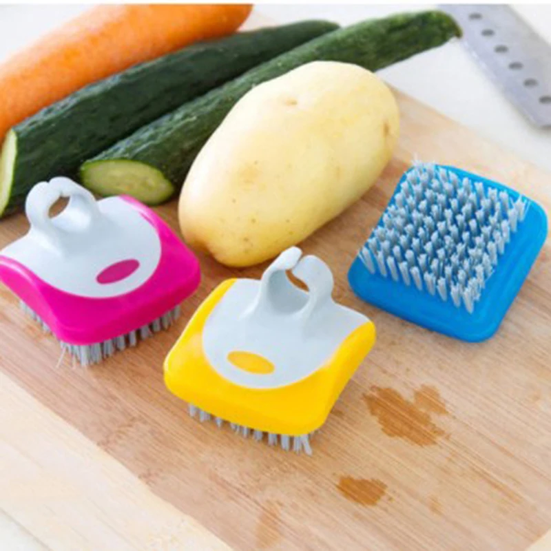 Mini Fruits Vegetables Cleaning Brush Fingers Protection Carrot Potato ...