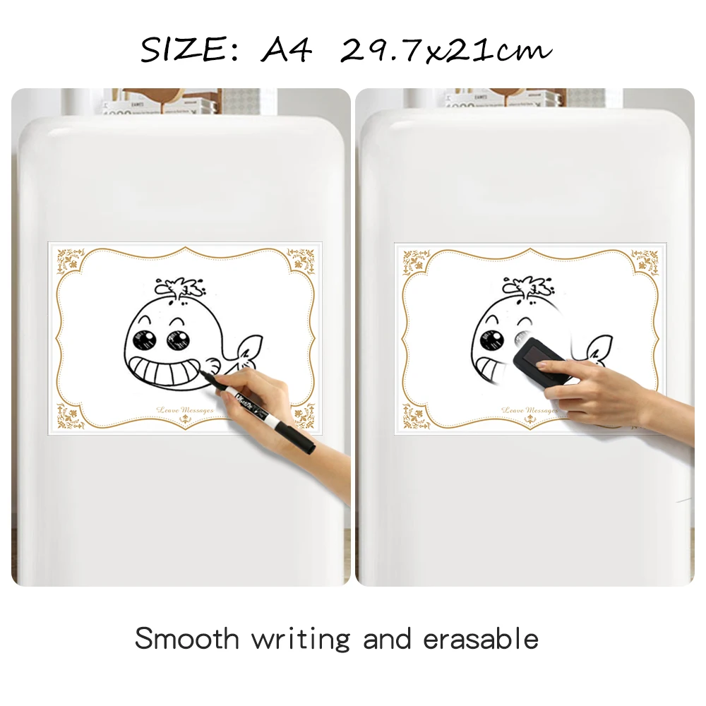 Magnetic Calendar Whiteboard Fridge Sticker Dry wipe Daily Weekly ...