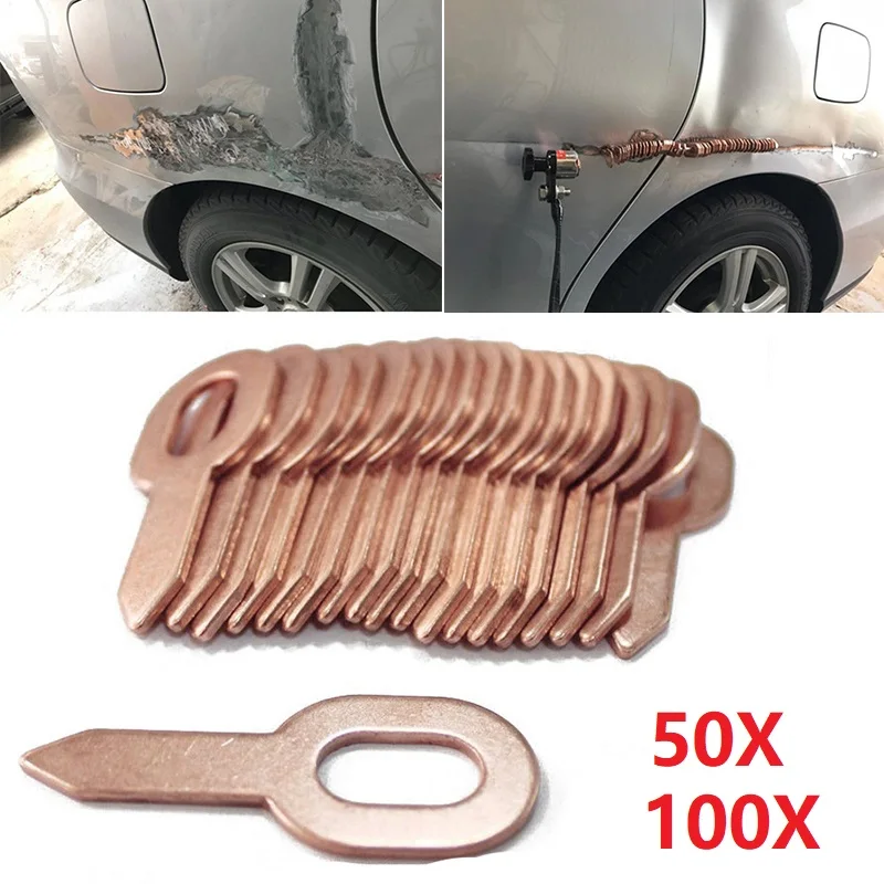 50-100PCS-Car-Body-Dent-Repair-Tools-Spot-Welding-Straight-Pull-Rings ...