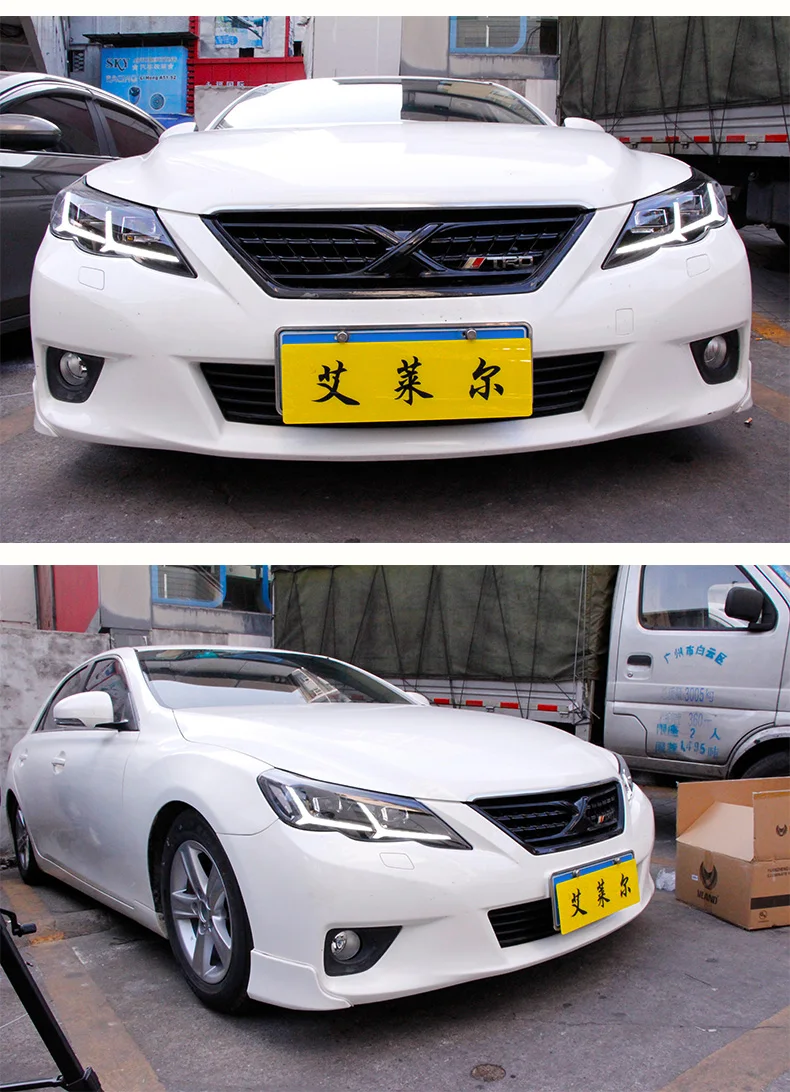 Toyota Mark X Headlights 2010-2012 Reiz Led Headlight Led Drl Animation ...