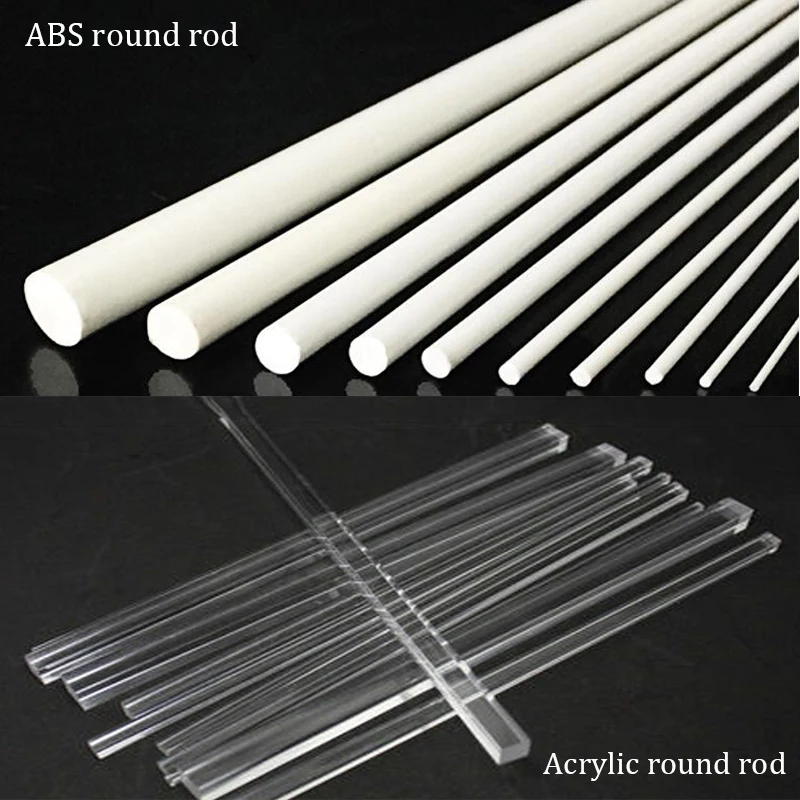 1-50PCS ABS Styrene/Acrylic Acrylic Round Rod ABS Round Rod Craft ...