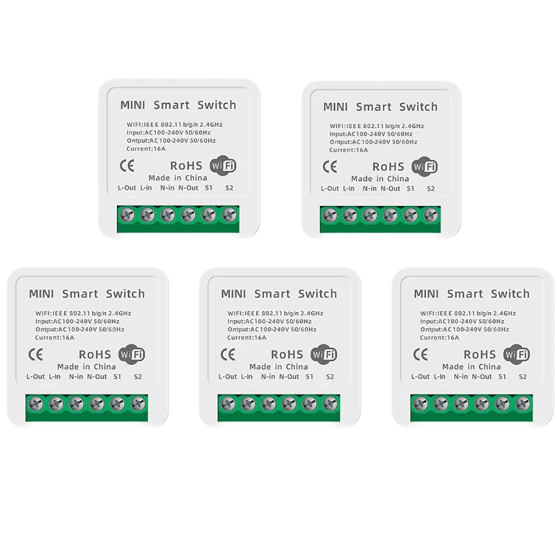 Mini Wifi Smart Switch 16a Wireless Switches Smart Home Automation ...
