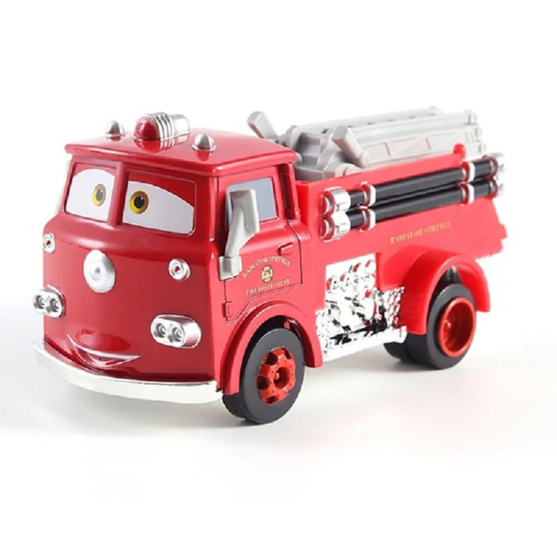 Disney Pixar Cars 2 3 Red Fire Truck Fireman Rescue Car The King ...