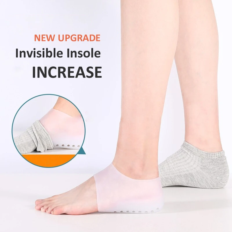 Silicone Invisible Height Increase Insole 1.5cm 2.5cm 3.5cm Lift New ...