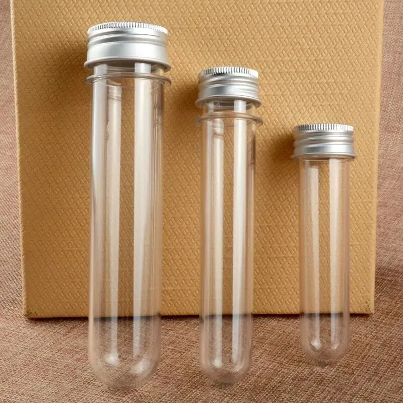 30/40/45/60/80/100ml plastic Test Tube With Screw Cap capsule PET ...
